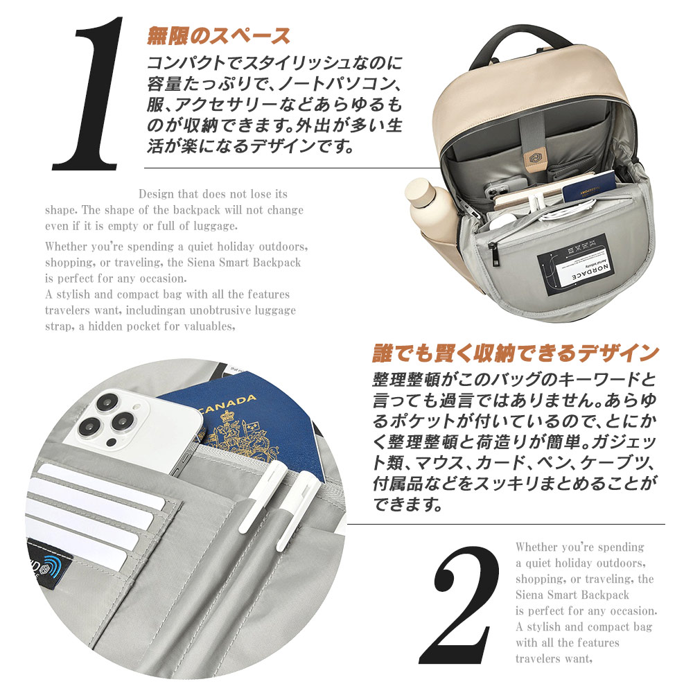 ノルディス Nordace Aerial Infinity バックパック ND1113 | ファッション,NORDACE | VERTEX ...