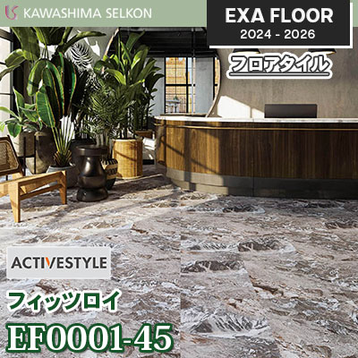 EF0001-45 [フィッツロイ] 457.2×457.2㎜ 3㎜厚 川島織物セルコン エグザフロア 2024-26 ケース販売