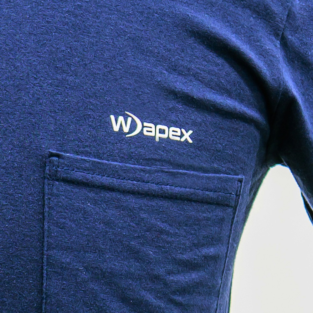 Wapex ワペックス ワンポイントロゴ ポケット 半袖Tシャツ（ブルー）