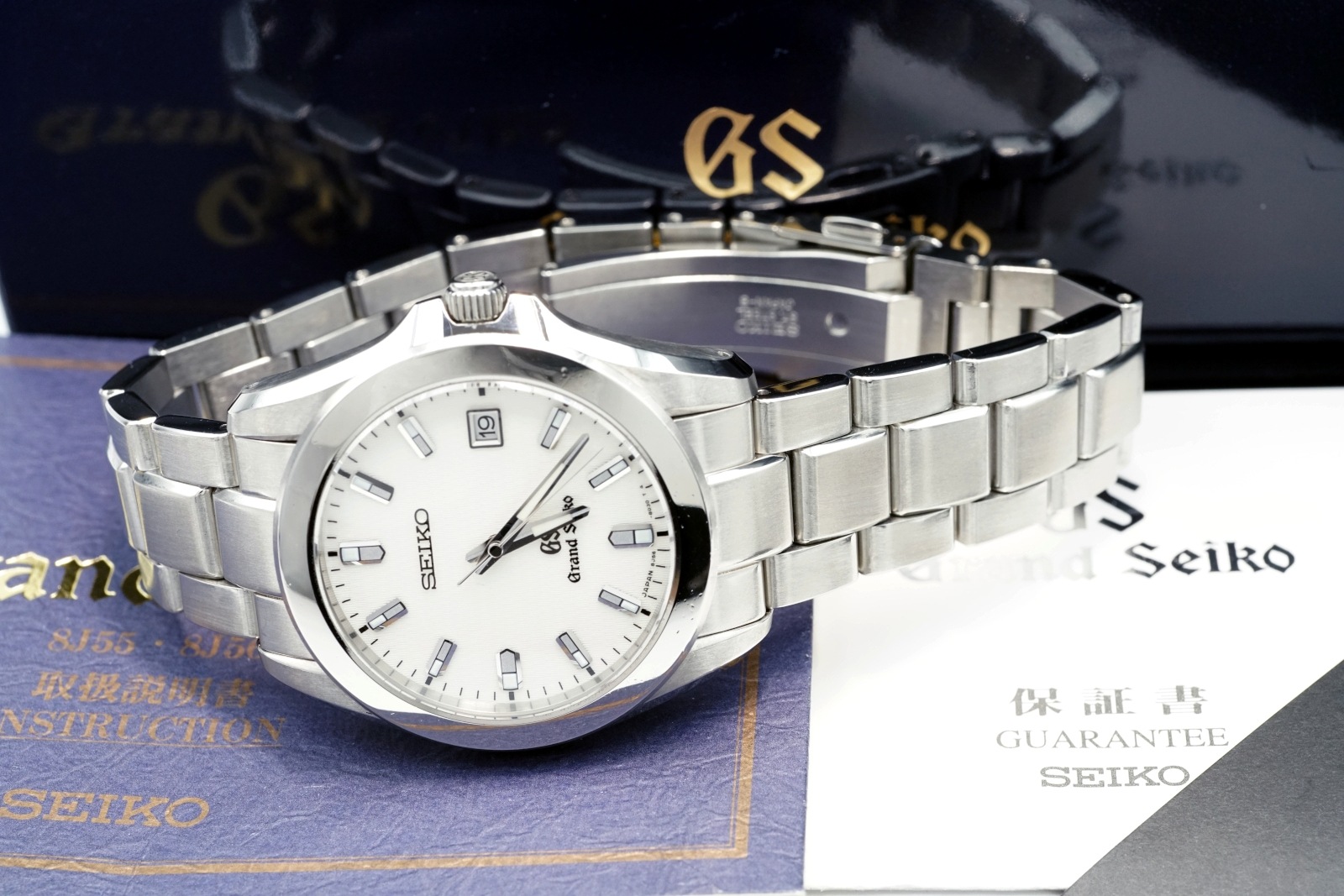 グランドセイコー SBGF017 8J56-8020 ねじ込みリューズ 純正ブレスレット クオ－ツ 2007年製 USED Seiko