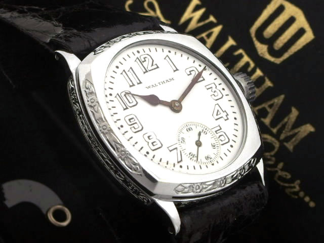 ウォルサム クッション型 元箱つき 手巻 OH済 1928年製 Waltham