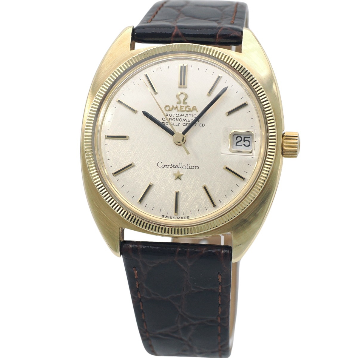 オメガ コンステレーション CD168.027 キャップゴールド 絹目文字盤 Cal.564 自動巻 OH済 1969年製 Omega