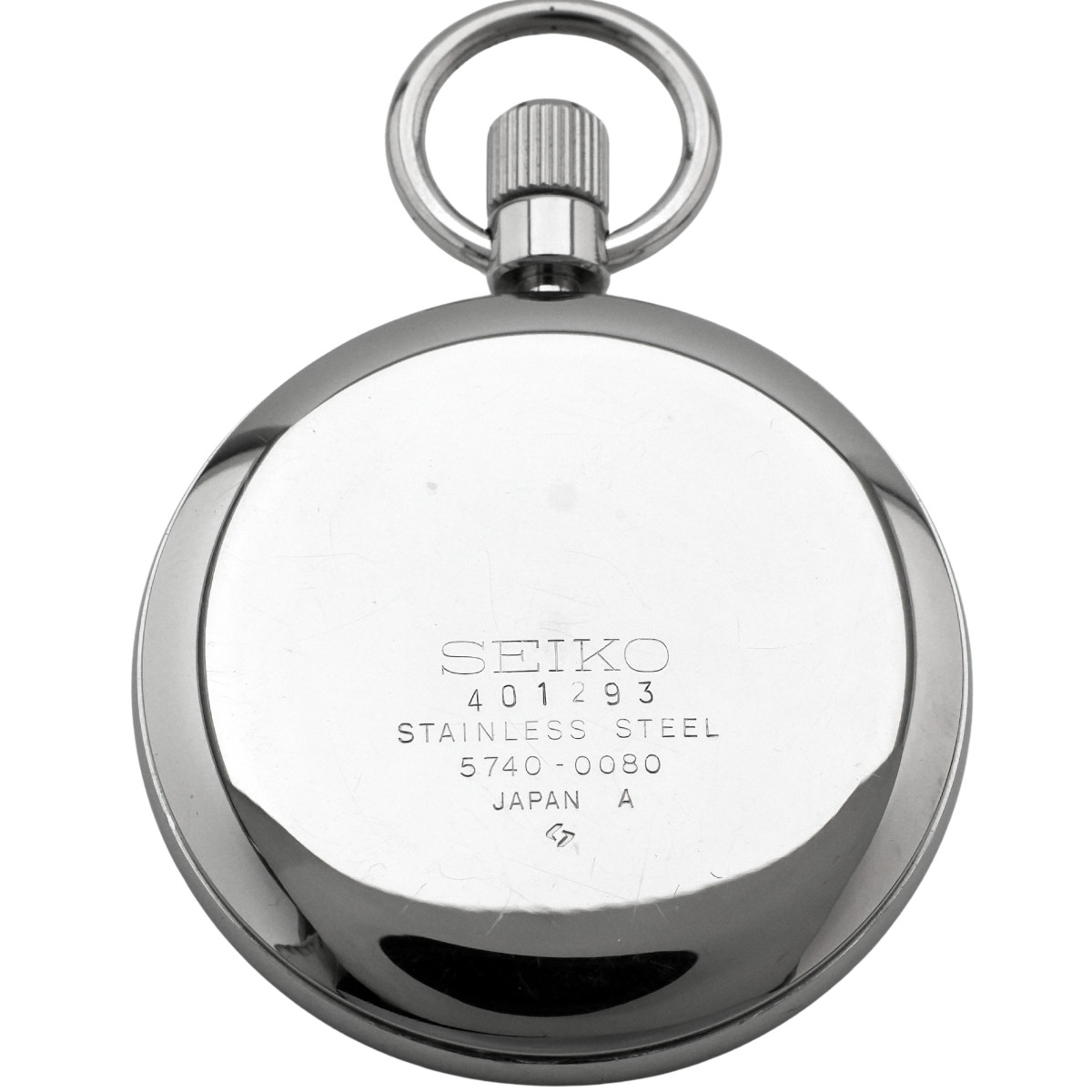 セイコー 懐中時計 5740-0080 ステンレス SEIKO革カバー付 10振動 ロードマーベルCal.5740C 手巻 OH済 昭和49年 ...