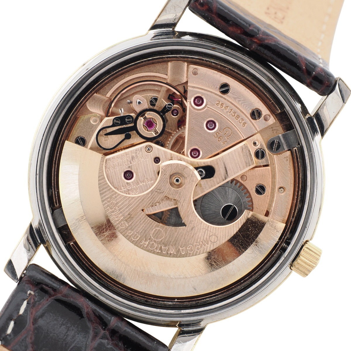 オメガ コンステレーション 168.018 キャップゴールドケース 新品純正リューズ Cal.564 自動巻 OH済 1968年製 Omega