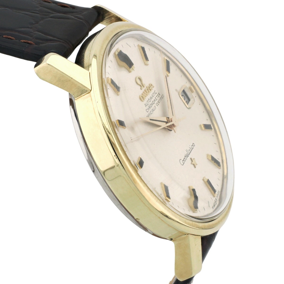 オメガ コンステレーション 168.018 キャップゴールドケース 新品純正リューズ Cal.564 自動巻 OH済 1968年製 Omega