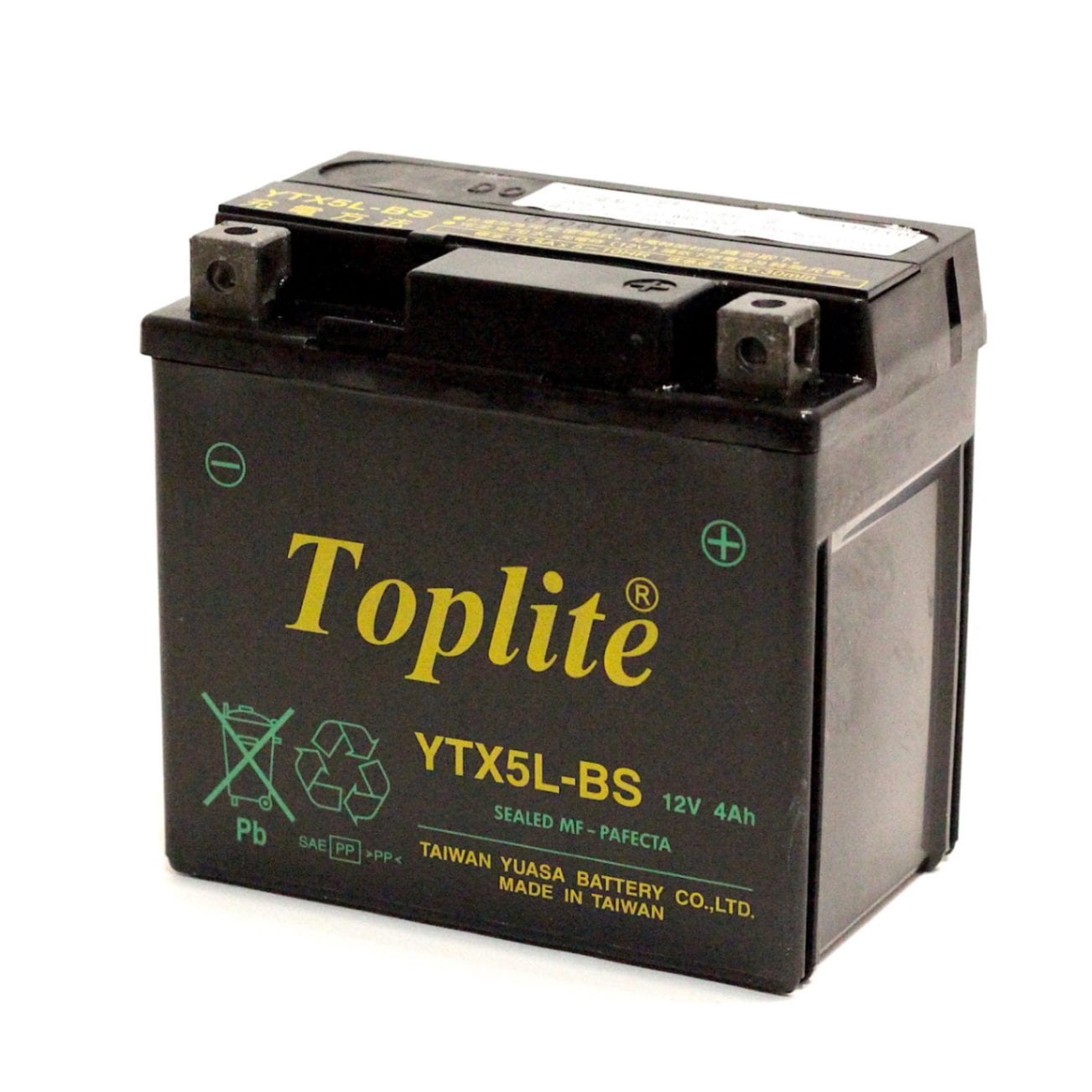 Toplite 台湾ユアサ YTX5L-BS【保証付】バイク用耐震 バッテリー AGM シールド型 液入り充電済み 台湾YUASA 第2 ...