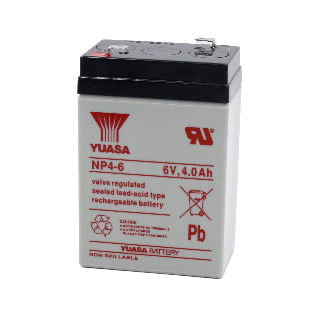 YUASA NP4-6【互換 SN4-6 WP4-6 NP4-6 PE6V4.5】乗用玩具 小型制御弁式鉛蓄電池 6V ユアサ | 制御機器 ...