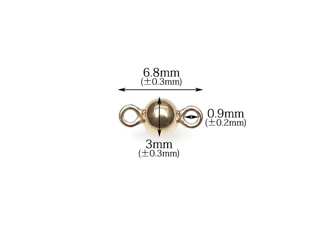 14KGF | 14KGF ボールコネクター 3mm【2コ販売】 | 天然石専門店カラフルビーズ