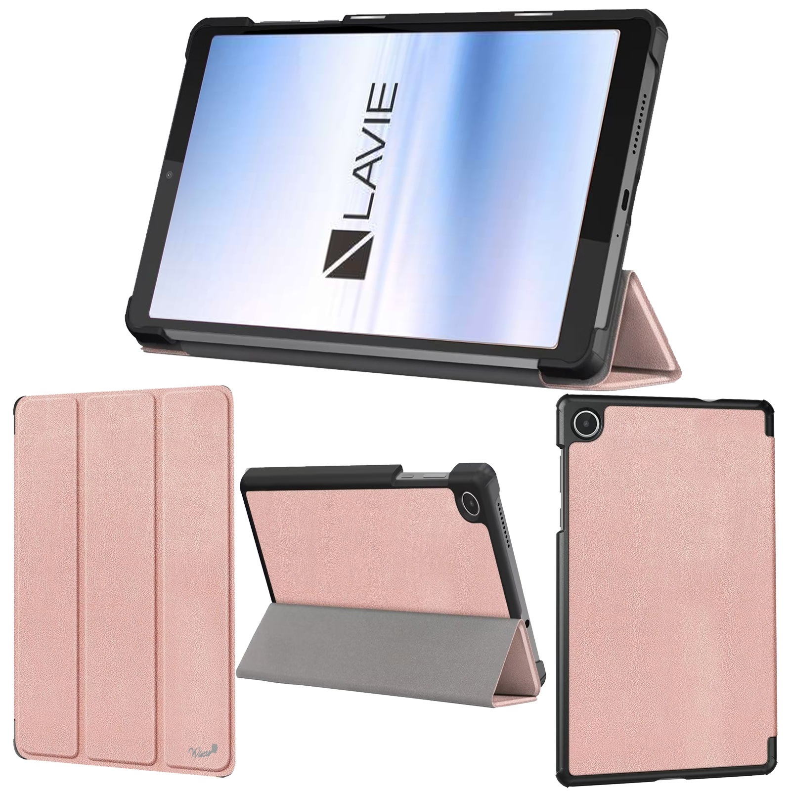 wisers 保護フィルム付き タブレットケース NEC LAVIE Tab T8 PC-T0855GAS LAVIE Tab 8HD2 8.0インチ 専用 超薄型 スリム ケース カバー ...
