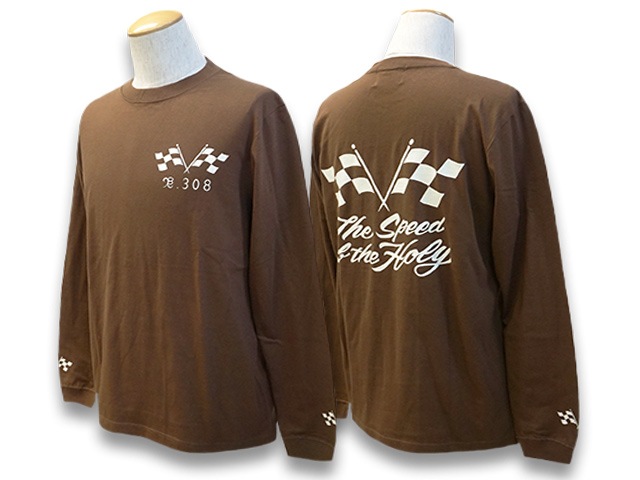 全2色【BLUE ROSE.308/ブルーローズ.308】「High Quality Crew Neck L/S Tee”Checker ...