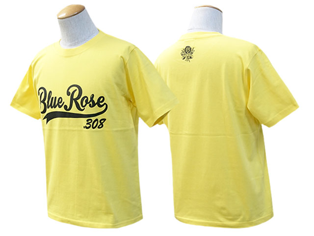 全3色【BLUE ROSE.308/ブルーローズ.308】「High Quality Crew Neck Tee”Cursive Logo ...
