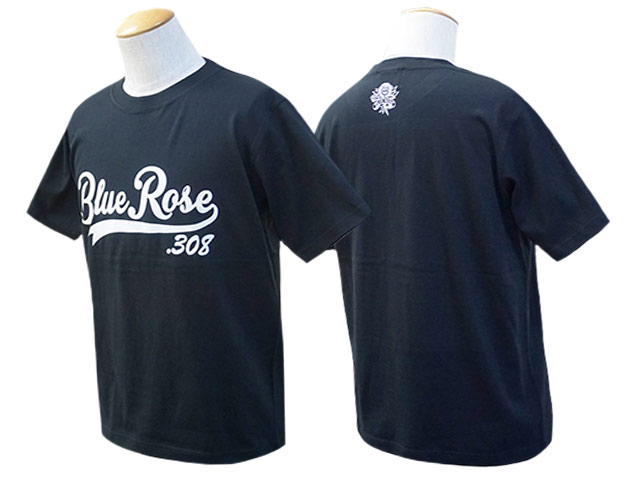 全3色【BLUE ROSE.308/ブルーローズ.308】「High Quality Crew Neck Tee”Cursive Logo ...