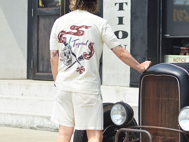 【BY GLADHAND/バイグラッドハンド】2024SS「Henry Neck S/S Tee”TROPICAL”/ヘンリーネックショートスリーブTee”トロピカル”」(BYGH-24-SS ...