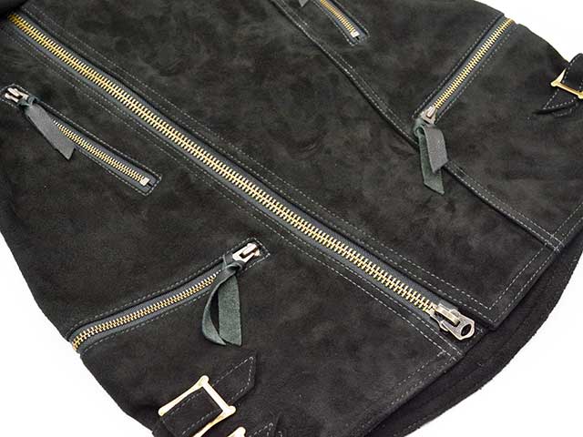 【SKULL FLIGHT/スカルフライト】2023AW「Roughout Goatskin Semi Double Riders ...