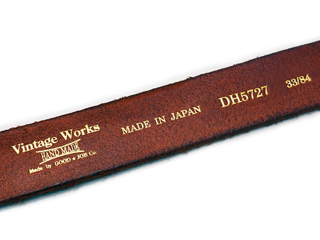 【Vintage Works/ヴィンテージワークス】「Teacore Benz Belt”5727”/茶芯ベンズベルト”5727 ...