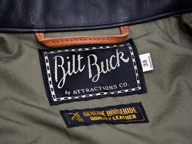 【BILTBUCK by ATTRACTIONS/ビルトバックバイアトラクションズ】「Horsehide A-1 Zip Jacket”Lot ...