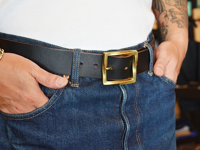 【Migwetch Leather Products/ミーグウィッチレザープロダクツ】「Garrison Belt”Chromexcel ...