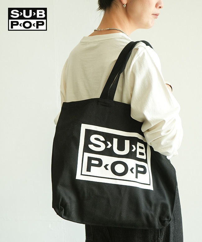 [080013]SUB POP(サブポップ) LOGO TOTE BAG ロゴトートバッグ 鞄【メール便対応可】 | ブランドから探す,S ...