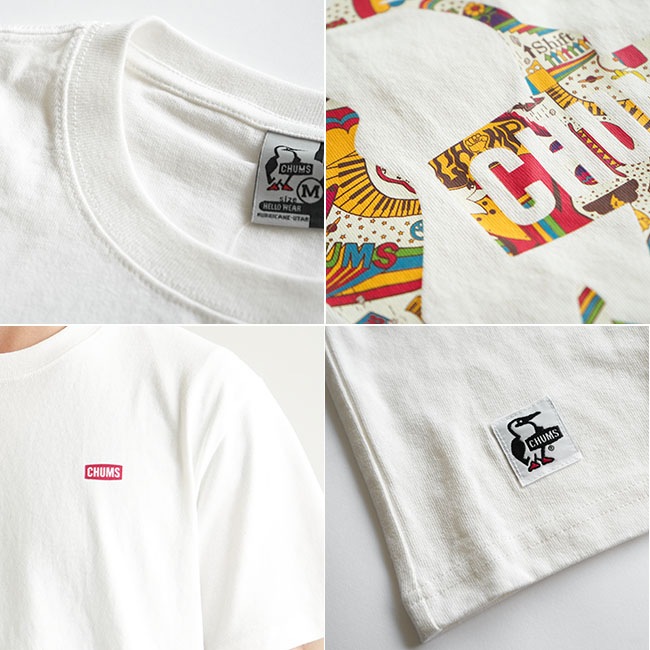 [CH01-2389]CHUMS(チャムス)Booby Logo Rainbow Islands T-Shirt(ブービーロゴレインボーアイ ...