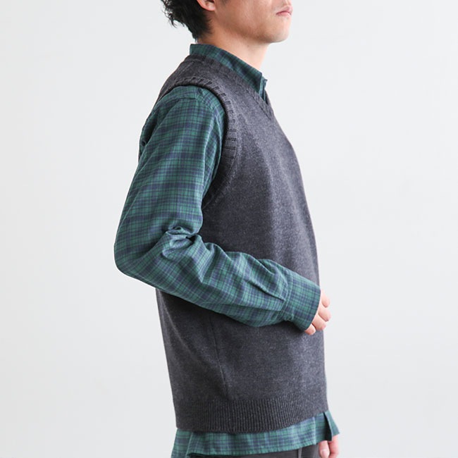 MOONCASTLE(ムーンキャッスル)Wool Heavy Weight Vest(ウールヘビーウェイトベスト) メンズ ニットベスト ...