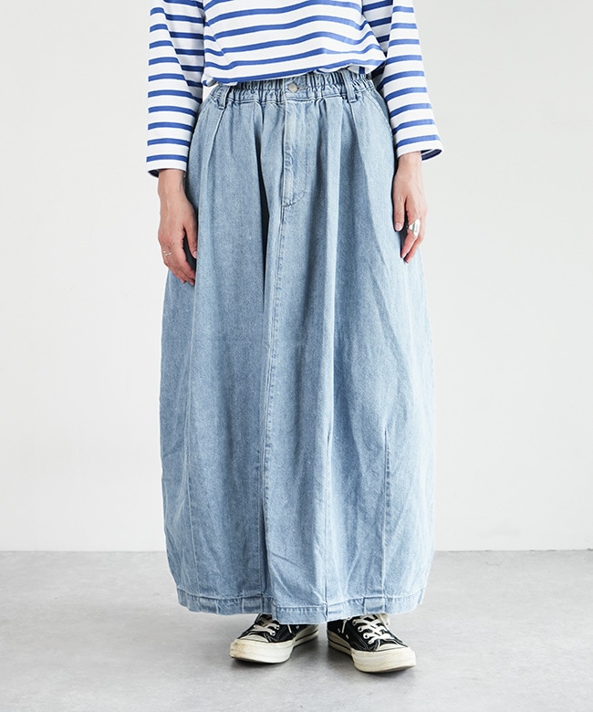 A22504]HARVESTY(ハーベスティ) 10ozデニムサーカススカート ライト