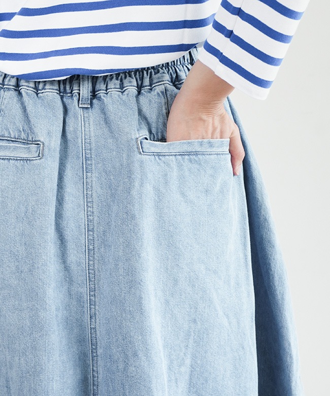 A22504]HARVESTY(ハーベスティ) 10ozデニムサーカススカート ライト