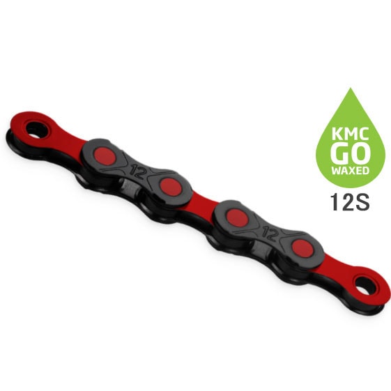 KMC DLC12 GO WAXED レッド 126L | ロードバイクパーツ,チェーン,KMC(12s) | ワールドサイクル 通販