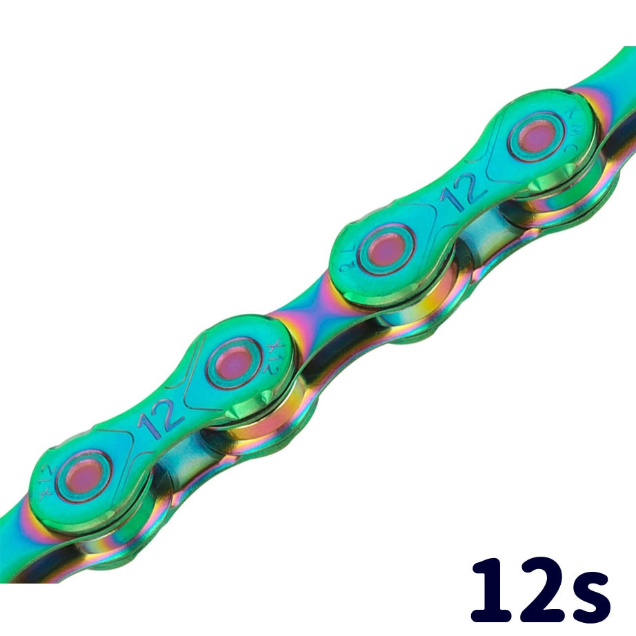 KMC X12 オーロラグリーン 12段用 チェーン シマノ、スラム、カンパニョーロ対応 126L | ロードバイクパーツ,チェーン,KMC ...