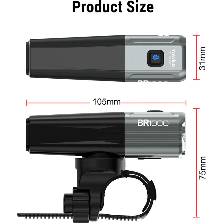 トゥワイルド BR1000 ヘッドライト リモコン無し ブラック USB-TYPE-C充電 TOWILD | アクセサリー,フロントライト ...