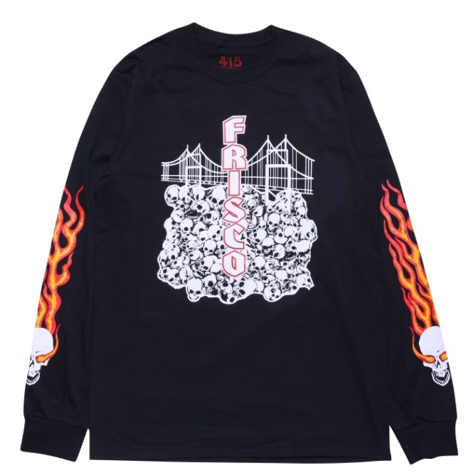 SKULL & BRIDGE L/S TEE | GARBAGE WAGON | WESTERN RIVER ONLINE STORE
