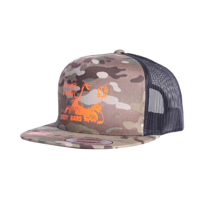 GARBAGE WAGON x TRADITION-CYCLES SISSY BAR 5 PANNEL PRINT HAT | GARBAGE ...