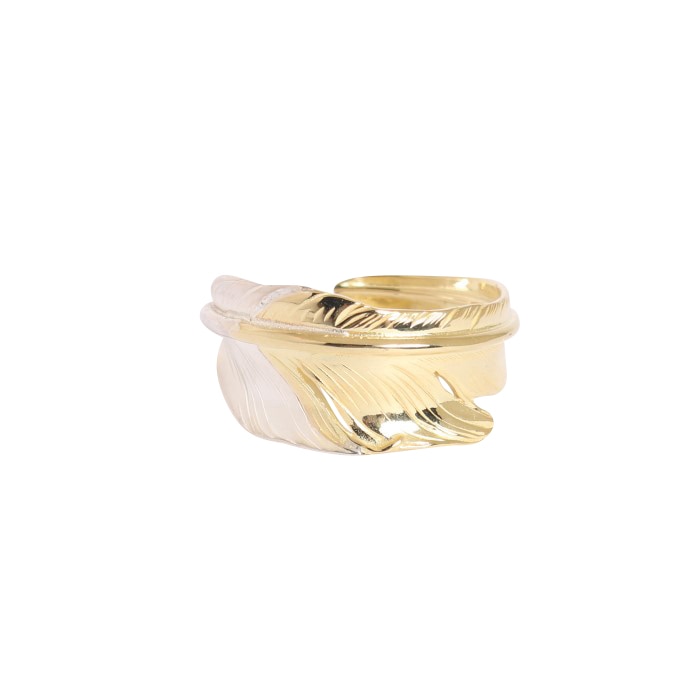 EFRG-0033 KAZEKIRI FEATHER RING -SILVER & K18 GOLD- | Brand | WESTERN RIVER ONLINE STORE