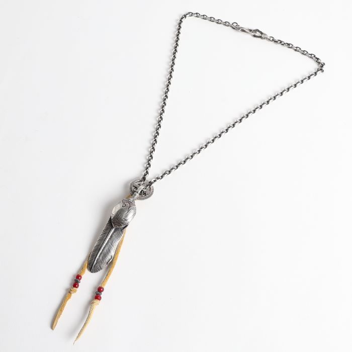 82 E-8CHAIN 55cm WHELL大 & 銀ビーズ & MORGAN HEART FEATHER | Goods | WESTERN ...
