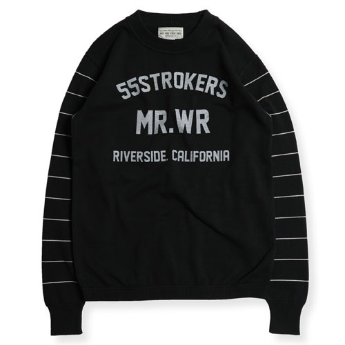 NGT BORDER SLEEVE SWEATER | WESTRIDE,Tops,Knit | WESTERN RIVER ONLINE STORE