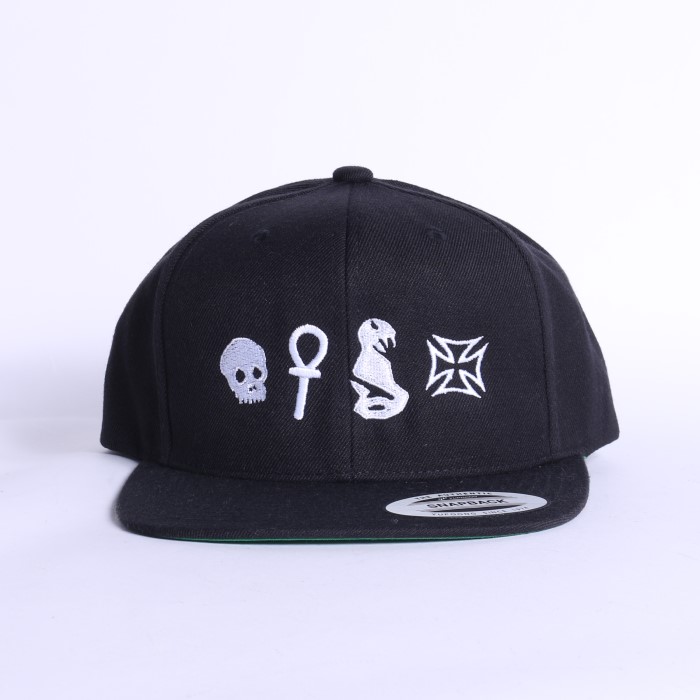 GARBAGE WAGON x TRADITION-CYCLES SISSY BAR 6 PANNEL EMBROIDERED HAT ...