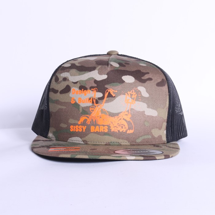 GARBAGE WAGON x TRADITION-CYCLES SISSY BAR 5 PANNEL PRINT HAT | GARBAGE ...