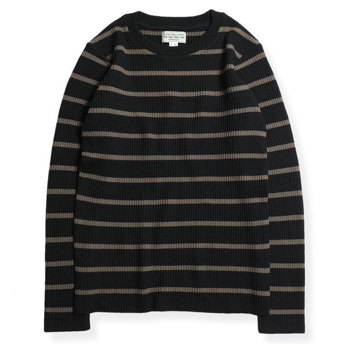 CLASSIC RIB NARROW BORDER SWEATER | WESTRIDE,Tops,Knit | WESTERN RIVER ...