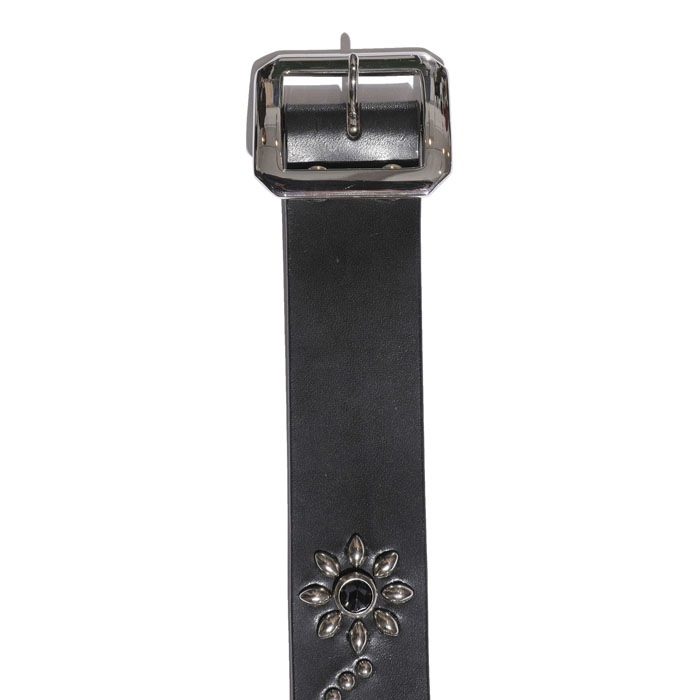 JEWEL STUDDED LEATHER BELT 40mm "Flower Pattern" | COLIMBO | WESTERN ...