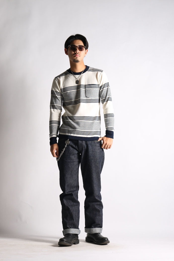 CLASSIC NGT JACQUARD LONG TEE | WESTRIDE,Tops,Knit | WESTERN RIVER ...