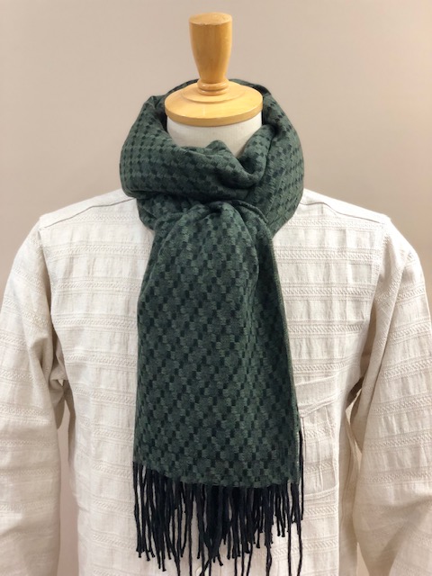 RECYCLED POLYESTER & COTTON KNITING SCARF BY V.FRAAS LOT1667 "Shepherd ...