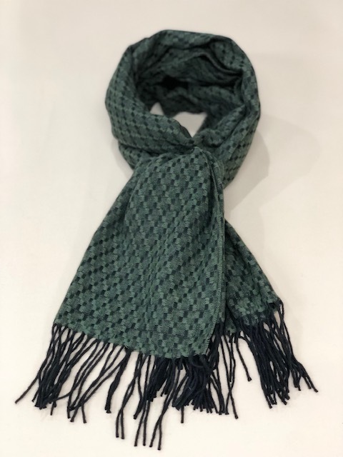 RECYCLED POLYESTER & COTTON KNITING SCARF BY V.FRAAS LOT1667 "Shepherd ...