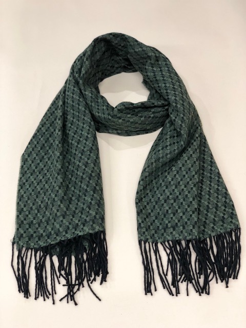 RECYCLED POLYESTER & COTTON KNITING SCARF BY V.FRAAS LOT1667 "Shepherd ...