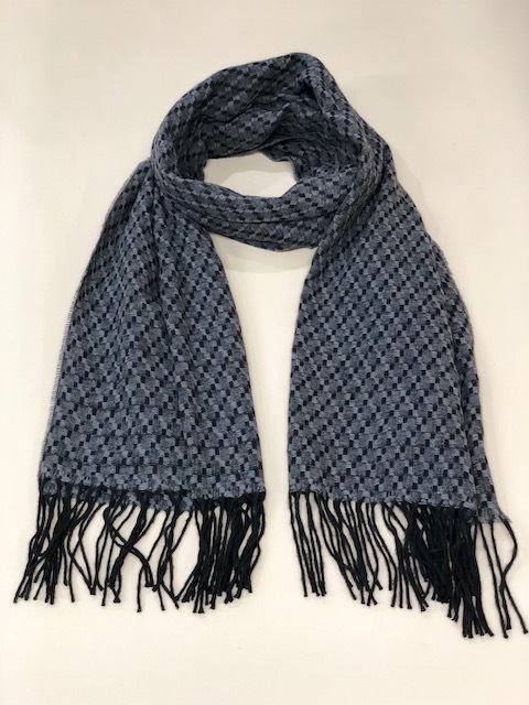 RECYCLED POLYESTER & COTTON KNITING SCARF BY V.FRAAS LOT1667 "Shepherd ...