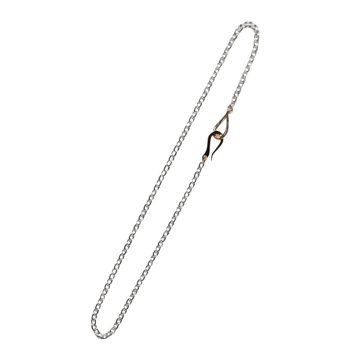 18K GOLD INFINITY HOOK & SV CHAIN L | LARRY SMITH,PINS.BEADS.ETC,CHAIN ...