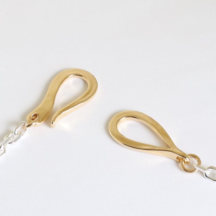 18K GOLD INFINITY HOOK & SV CHAIN L | LARRY SMITH,PINS.BEADS.ETC,CHAIN ...