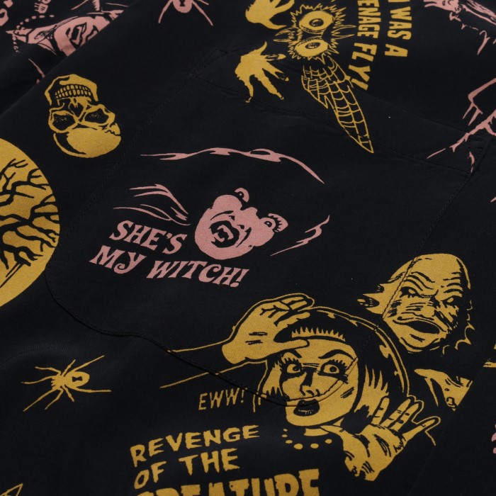 Lot No. SH28870 / HIGH DENSITY RAYON OPEN SHIRT “THE MONSTERS” by VINCE ...