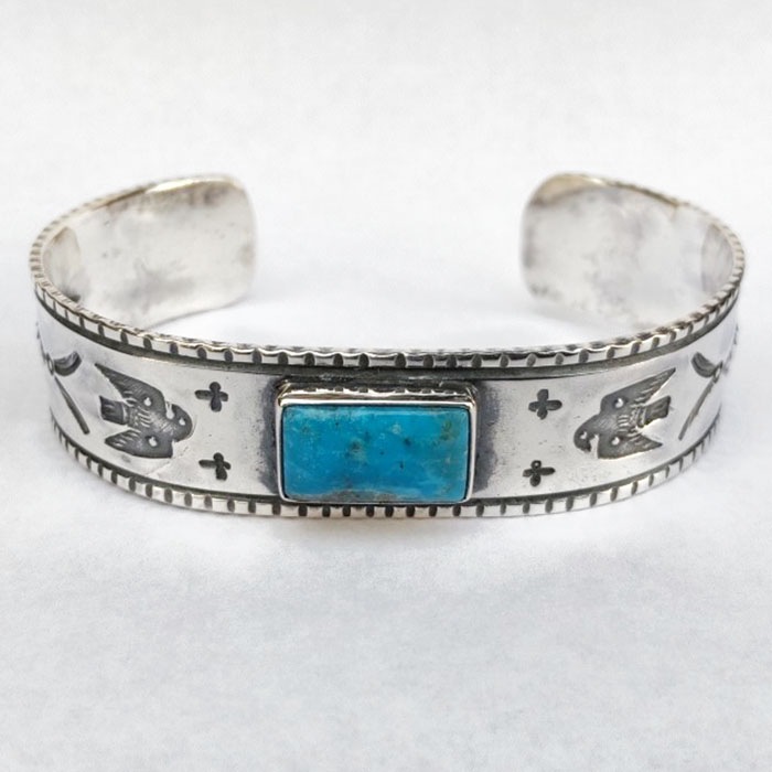 BR-0081 SQUARE TURQUOISE BRACELET(THUNDER BIRD) | Brand | WESTERN RIVER ...