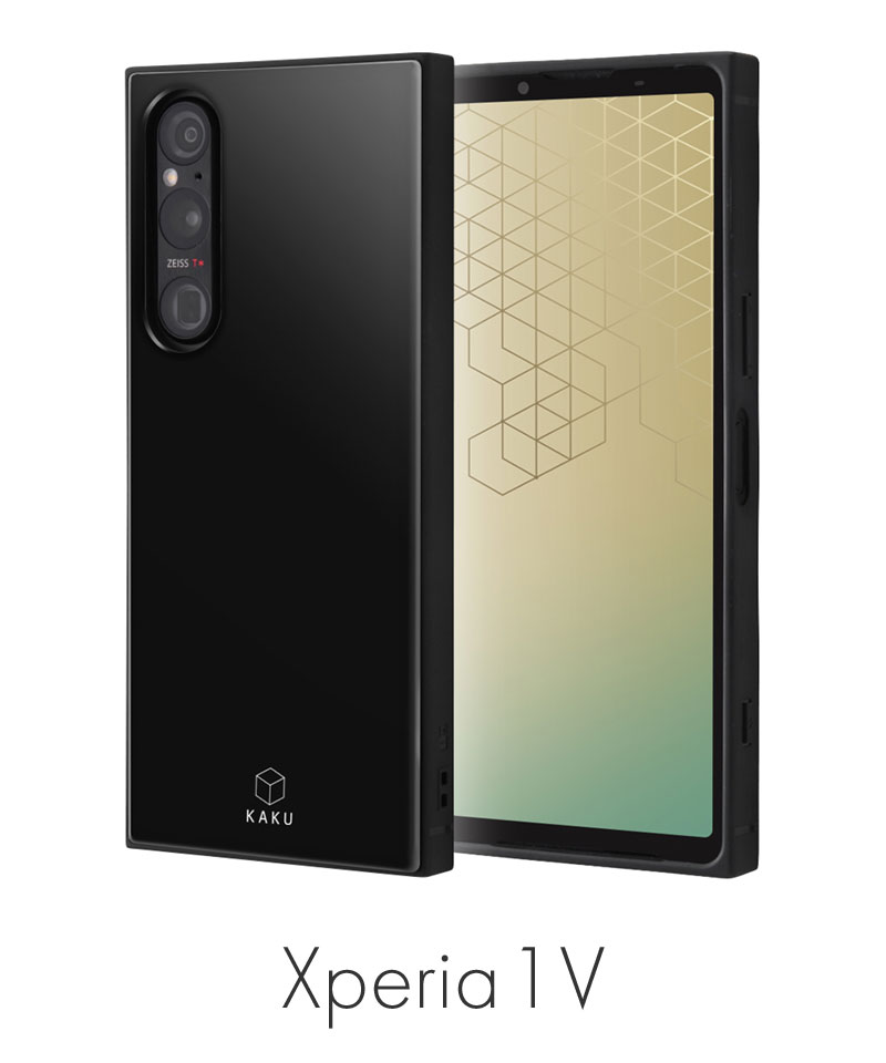 Xperia 1 V 耐衝撃ハイブリッドケース KAKU ブラック INQ-RXP1M5K3TB/B | ハイブリッドケース | Xperia ...