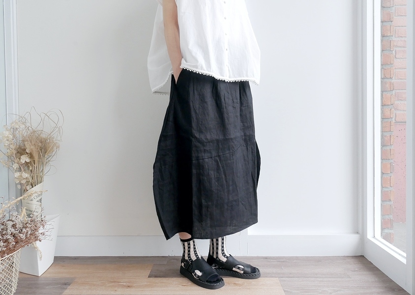 【YURK（ユルク）＊平織リネンコクーンスカート(4色)】 | すべての商品 すべての商品| simple and natural ＊tsuzura＊