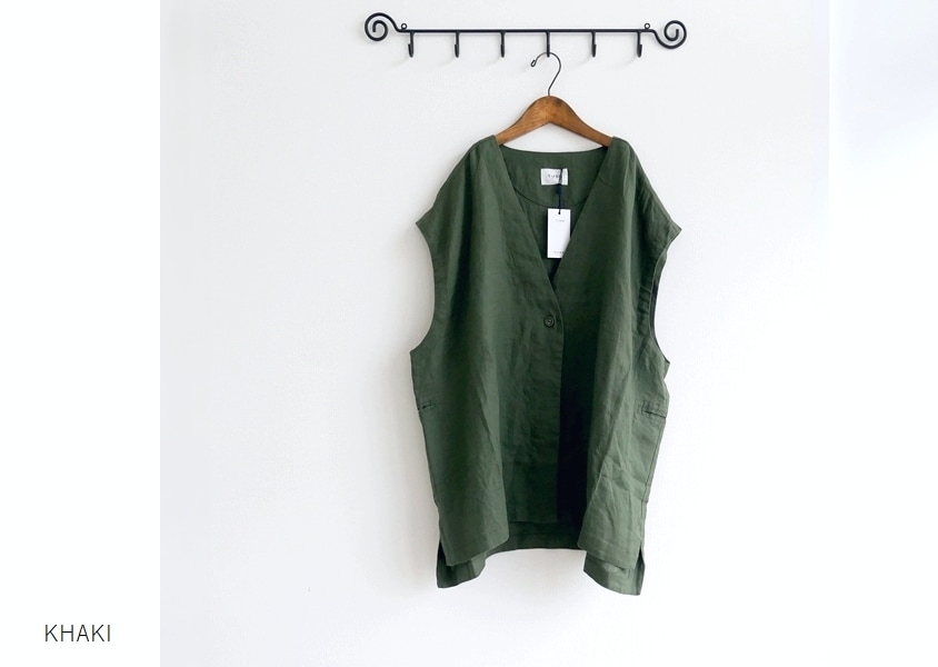 【YURK（ユルク）＊平織リネンベスト(4色)】 | すべての商品 すべての商品| simple and natural ＊tsuzura＊